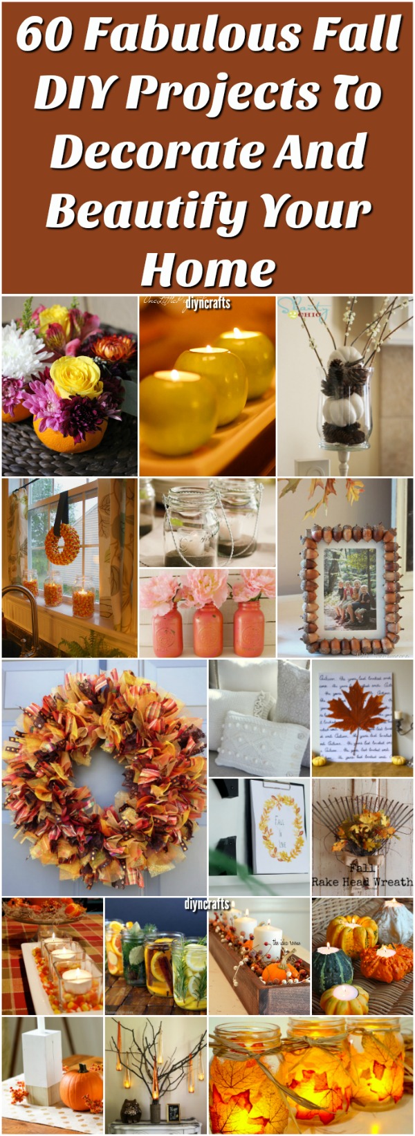 60 Fabulous Fall DIY Projects To Decorate And Beautify Your Home - DIY ...